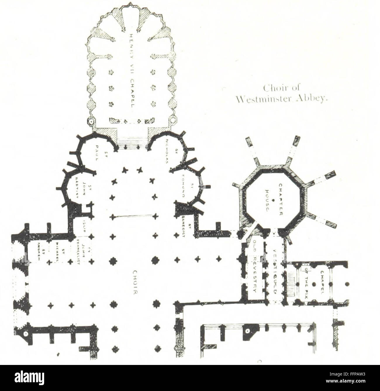 Abbey plan drawing hi-res stock photography and images - Alamy