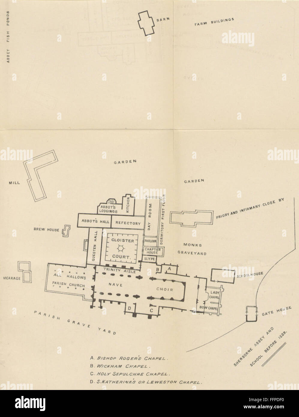 Map of sherborne hi-res stock photography and images - Alamy