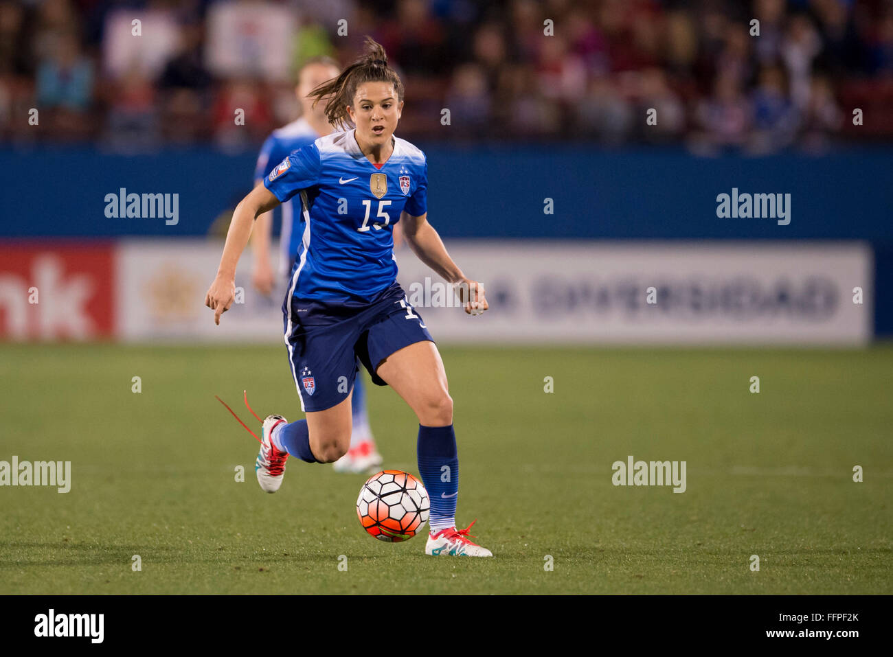 Frisco, Texas, USA. 15th Feb, 2016. United States forward Stephanie ...