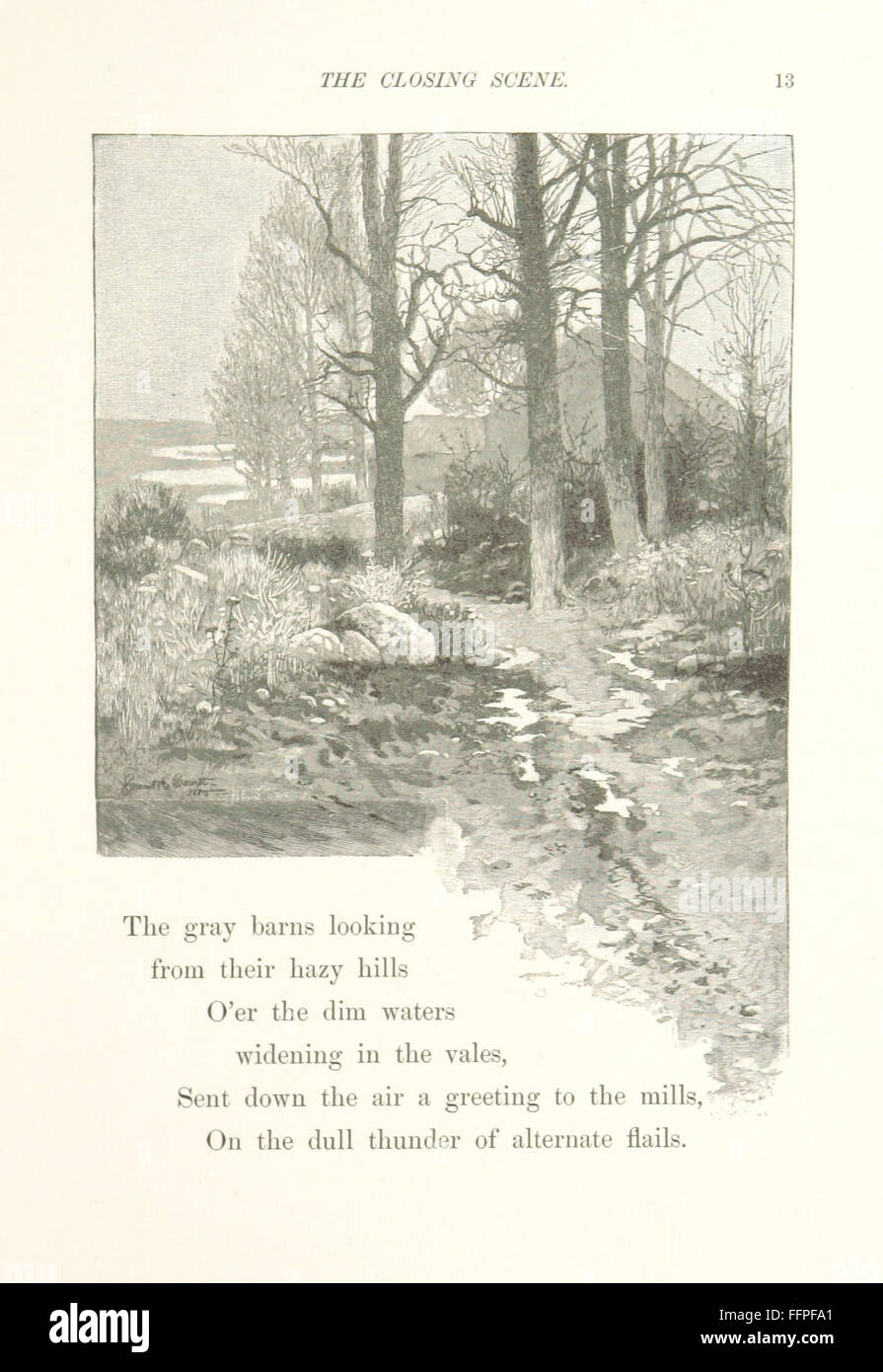 This vintage book, 'The Closing Scene,' offers an illustrated narrative ...