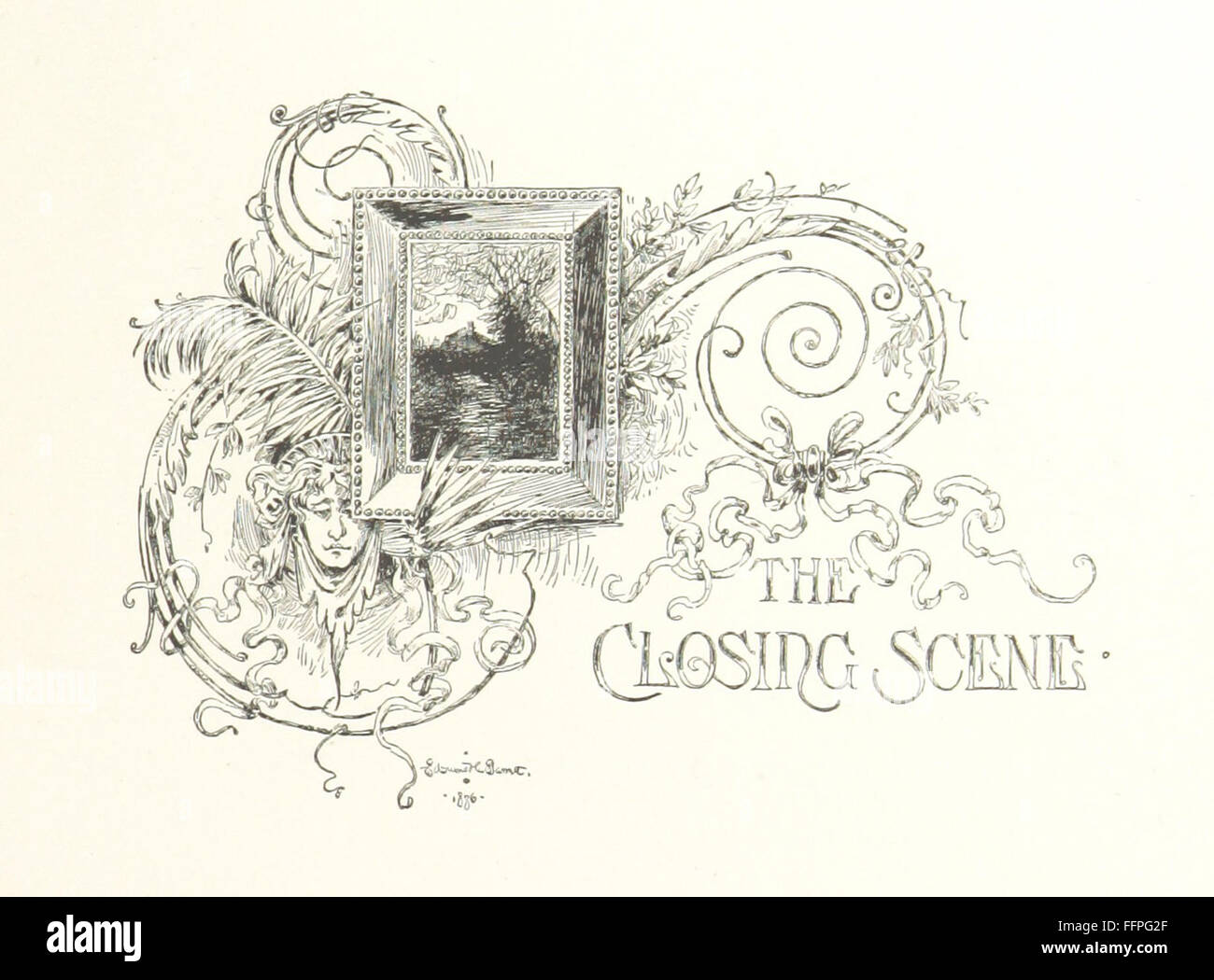 This vintage book, 'The Closing Scene,' is an illustrated work that ...
