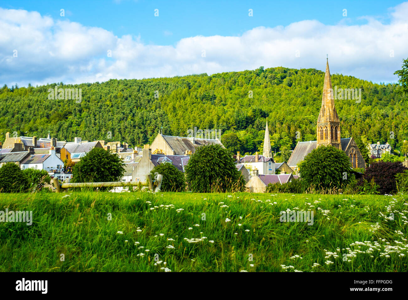 Panorama of Peebles, Scotland, UK Stock Photo - Alamy