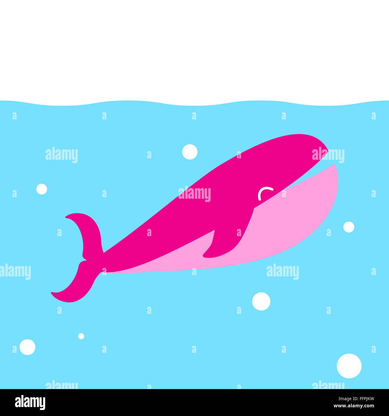 [JPEG] A smiling pink whale is swimming in the ocean Stock Photo - Alamy