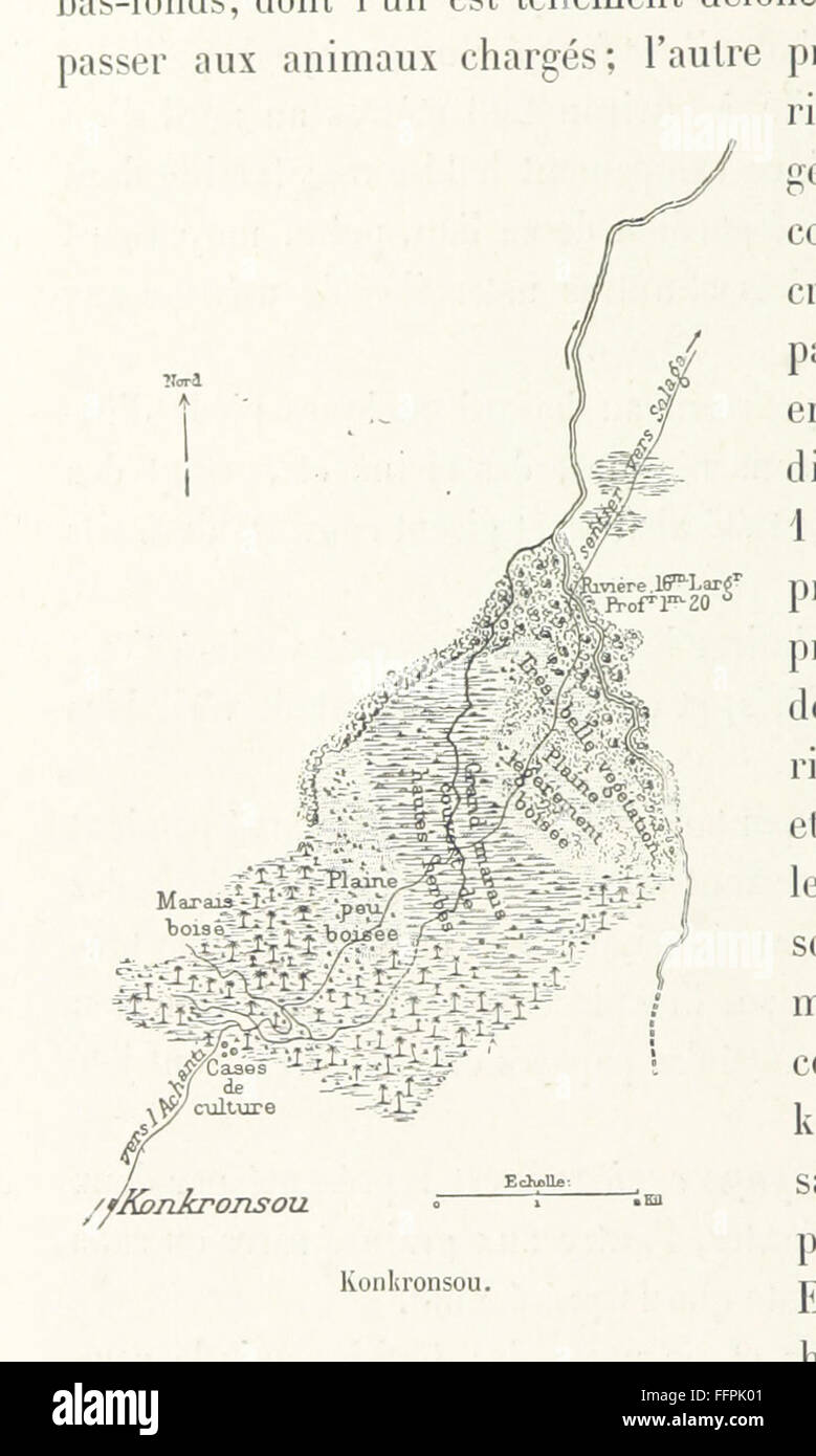 A page from 'Du Niger au golfe de Guineïe,' documenting travels from ...