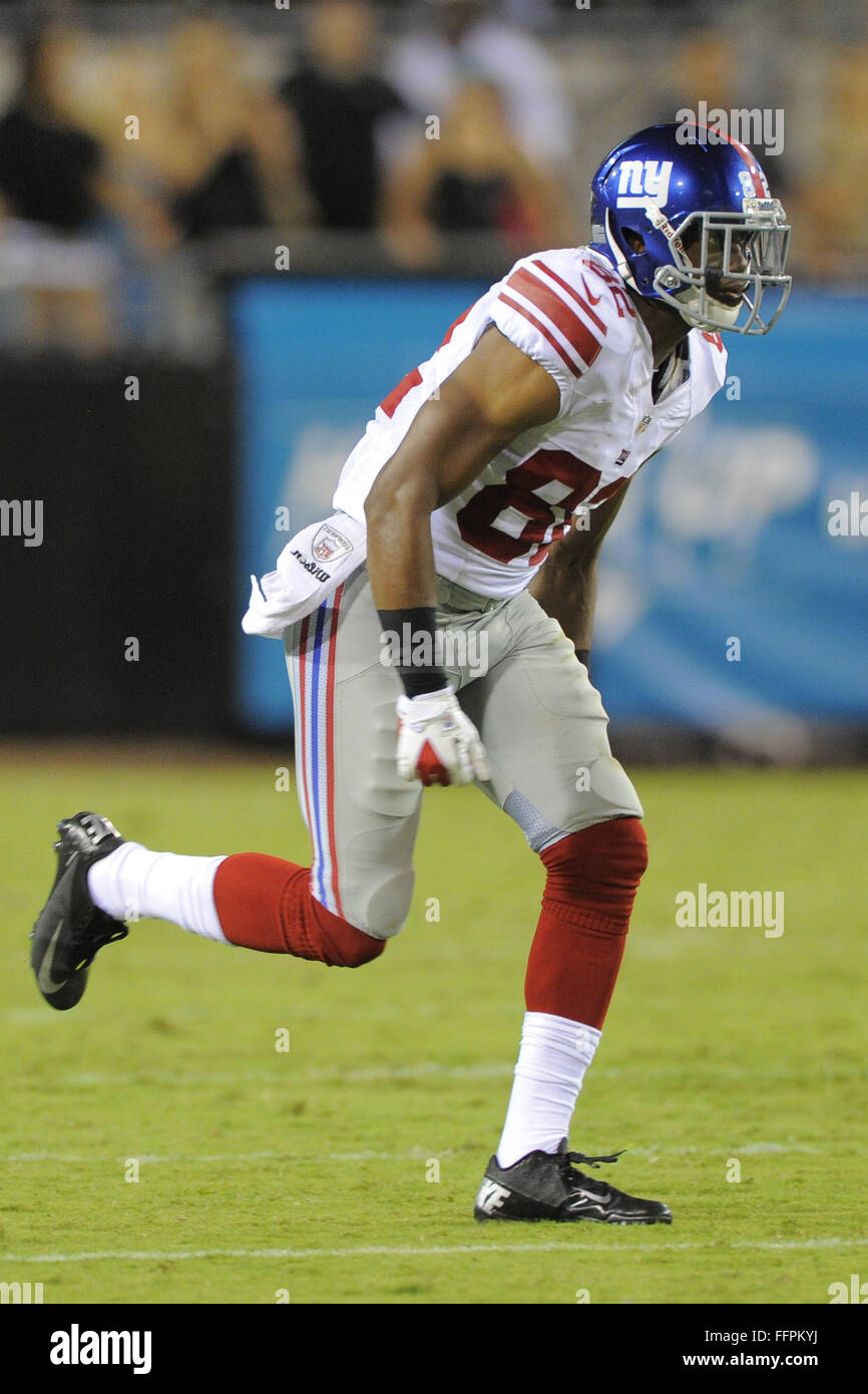 Jacksonville, FL, USA. 10th Aug, 2012. New York Giants wide receiver ...