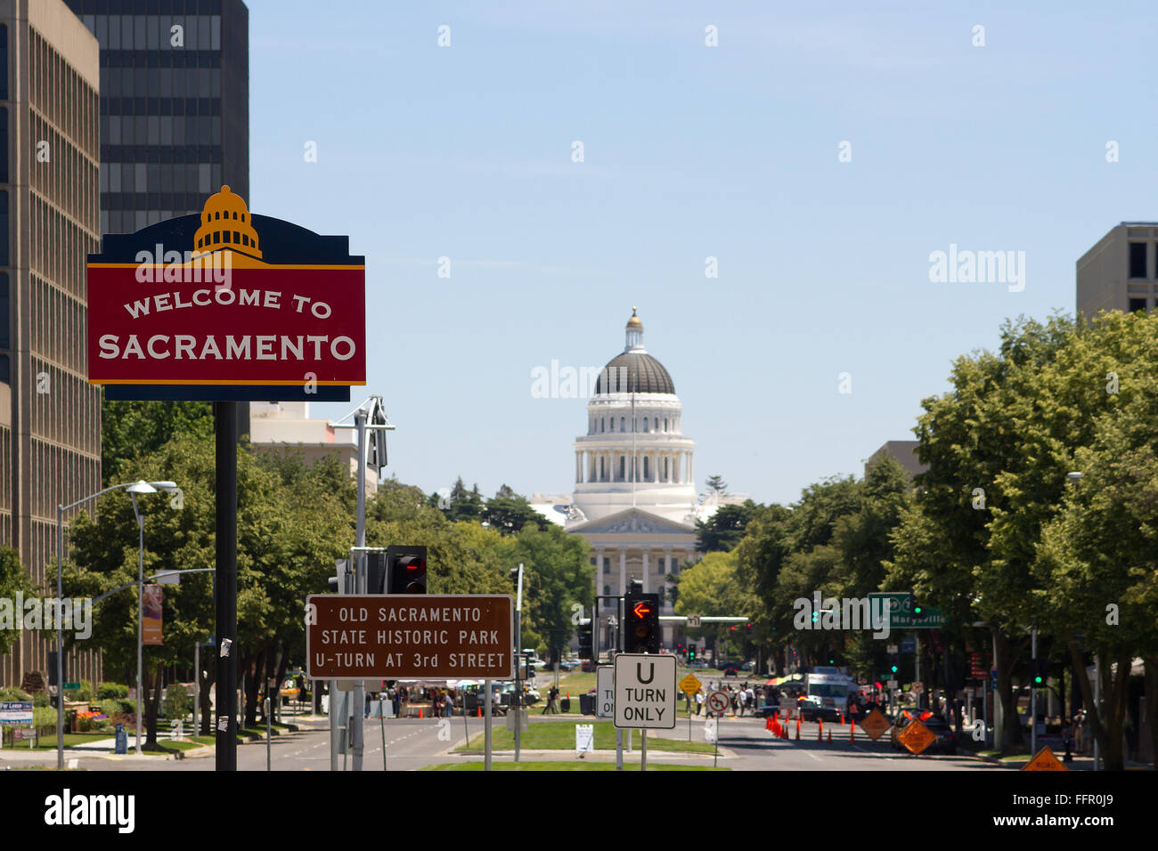 Photo of sign welcoming tourists to Sacramento, California with the ...