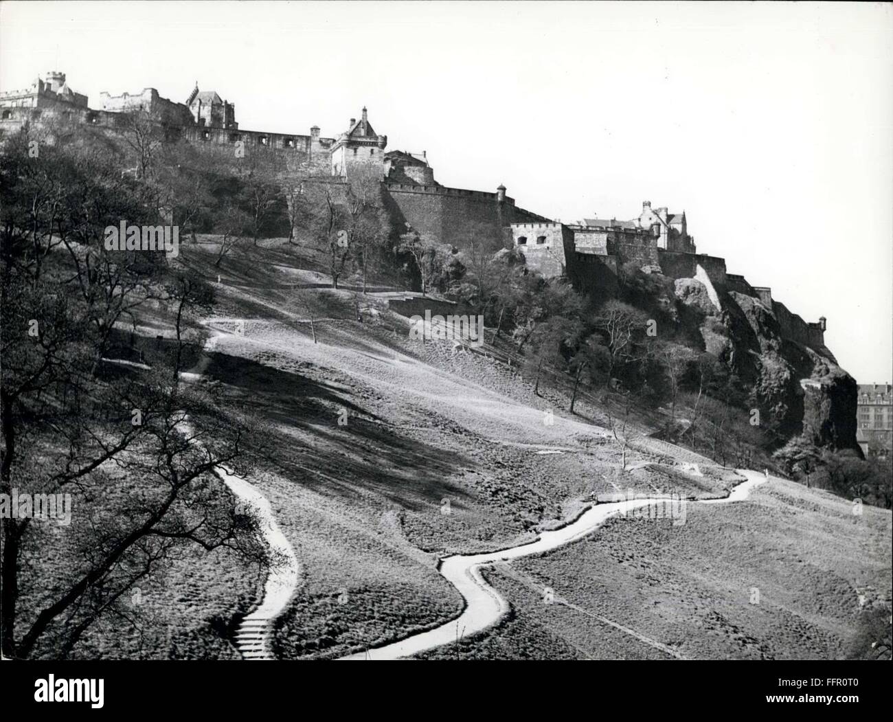 1966 - Edinburgh Castle and Princess gardens. © Keystone Pictures USA ...