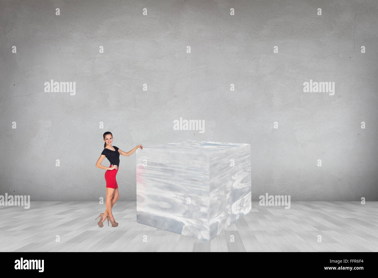 Woman frozen in ice block hi-res stock photography and images - Alamy