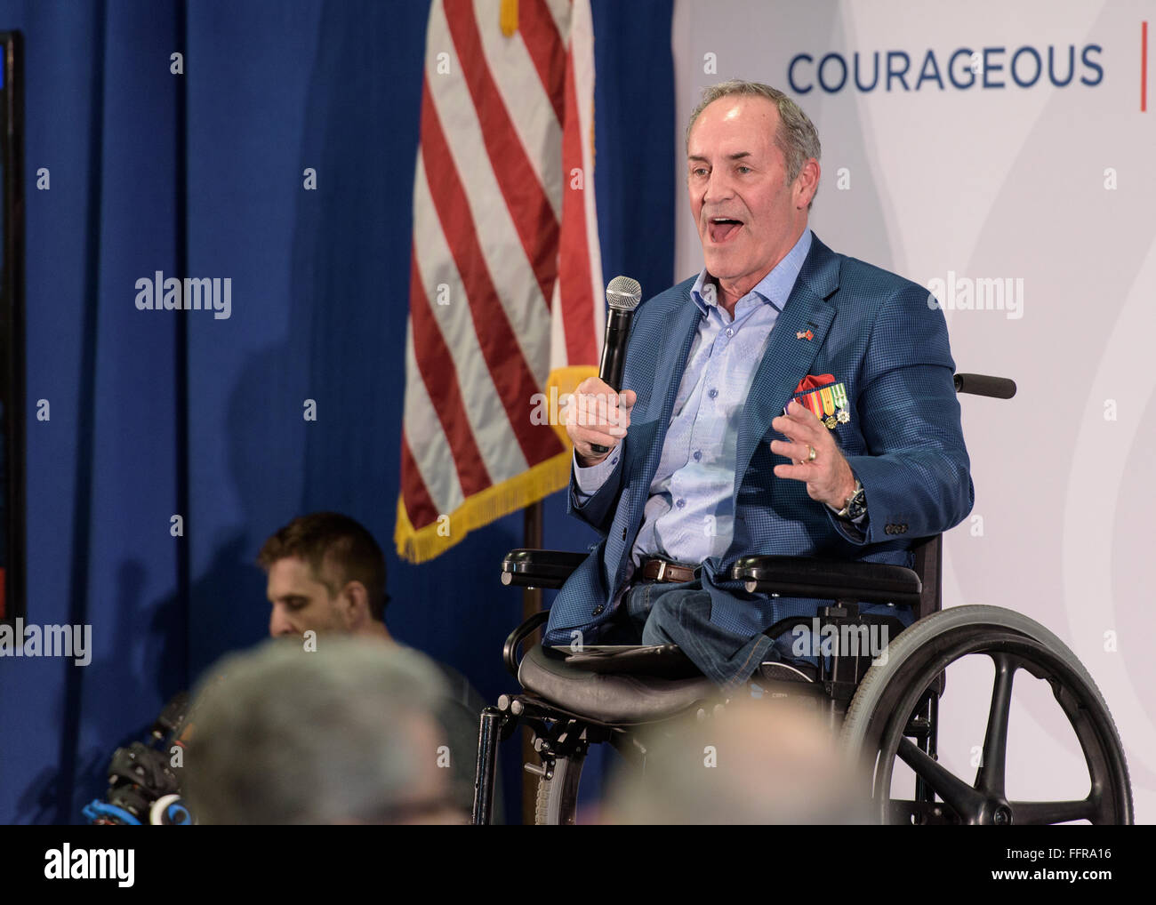 Columbia, South Carolina, USA. 17th February, 2016. War hero turned ...