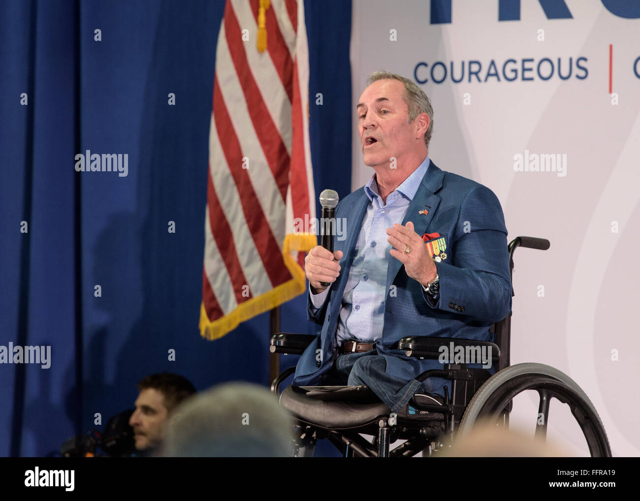 Columbia, South Carolina, USA. 17th February, 2016. War hero turned ...