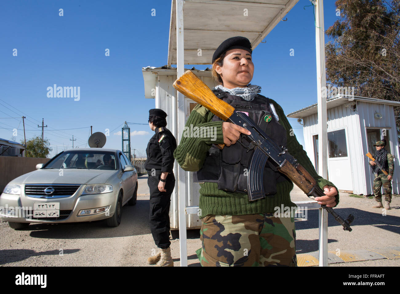 Female Kurdish Peshmerga fighting ISIS in Iraq and Syria Stock Photo ...