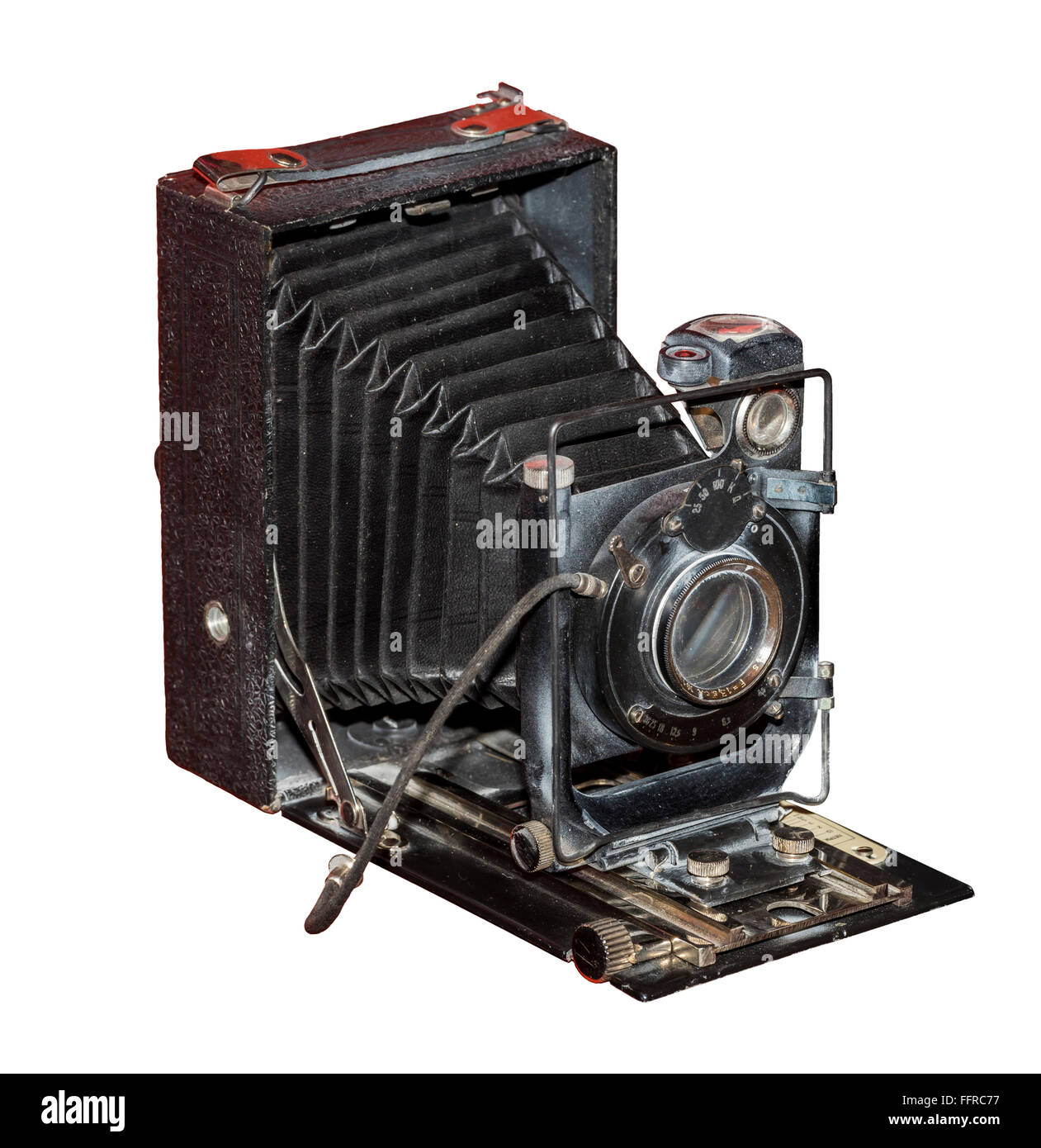 Antique german folding camera Cut Out Stock Images & Pictures - Alamy