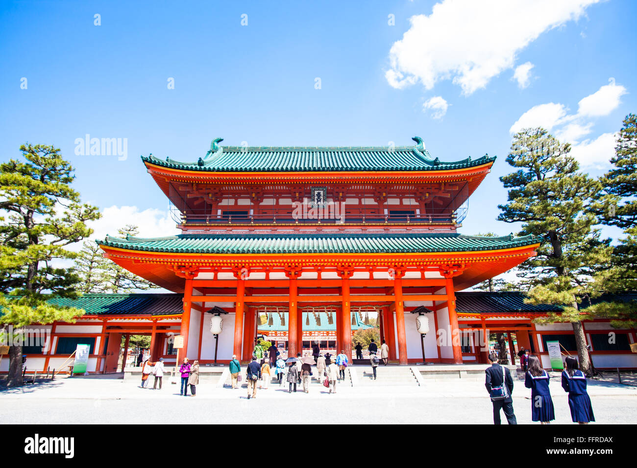 Kyoto, Japan - July, 12 : The perspective view of kyoto stree view as ...