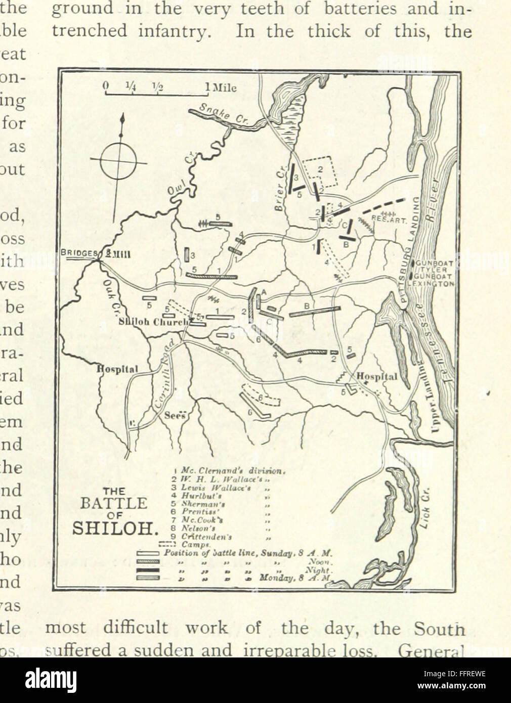 A vintage illustrated book detailing major battles of the 19th century ...