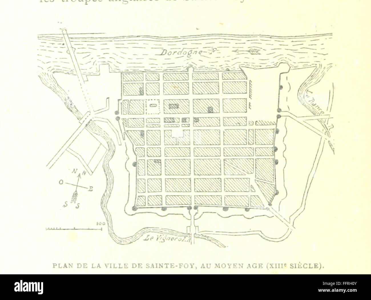 Bergerac map hi-res stock photography and images - Alamy