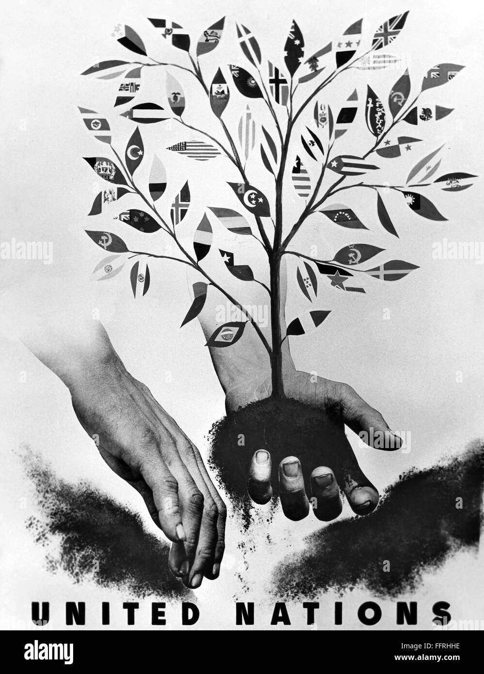 UNITED NATIONS POSTER, 1947. /nPoster representing the United Nations ...