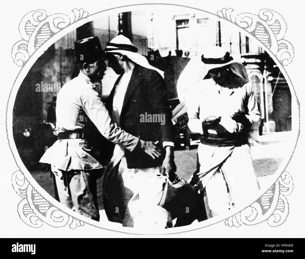JERUSALEM: POLICE SEARCH. /nA police officer searching Arab men for ...