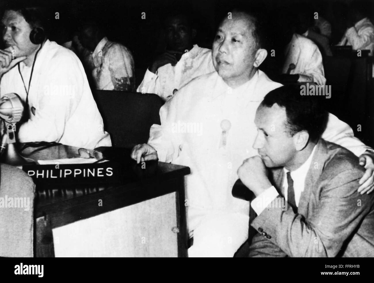 BANDUNG CONFERENCE, 1955. /nDiplomat Carlos Romulo, head of the ...