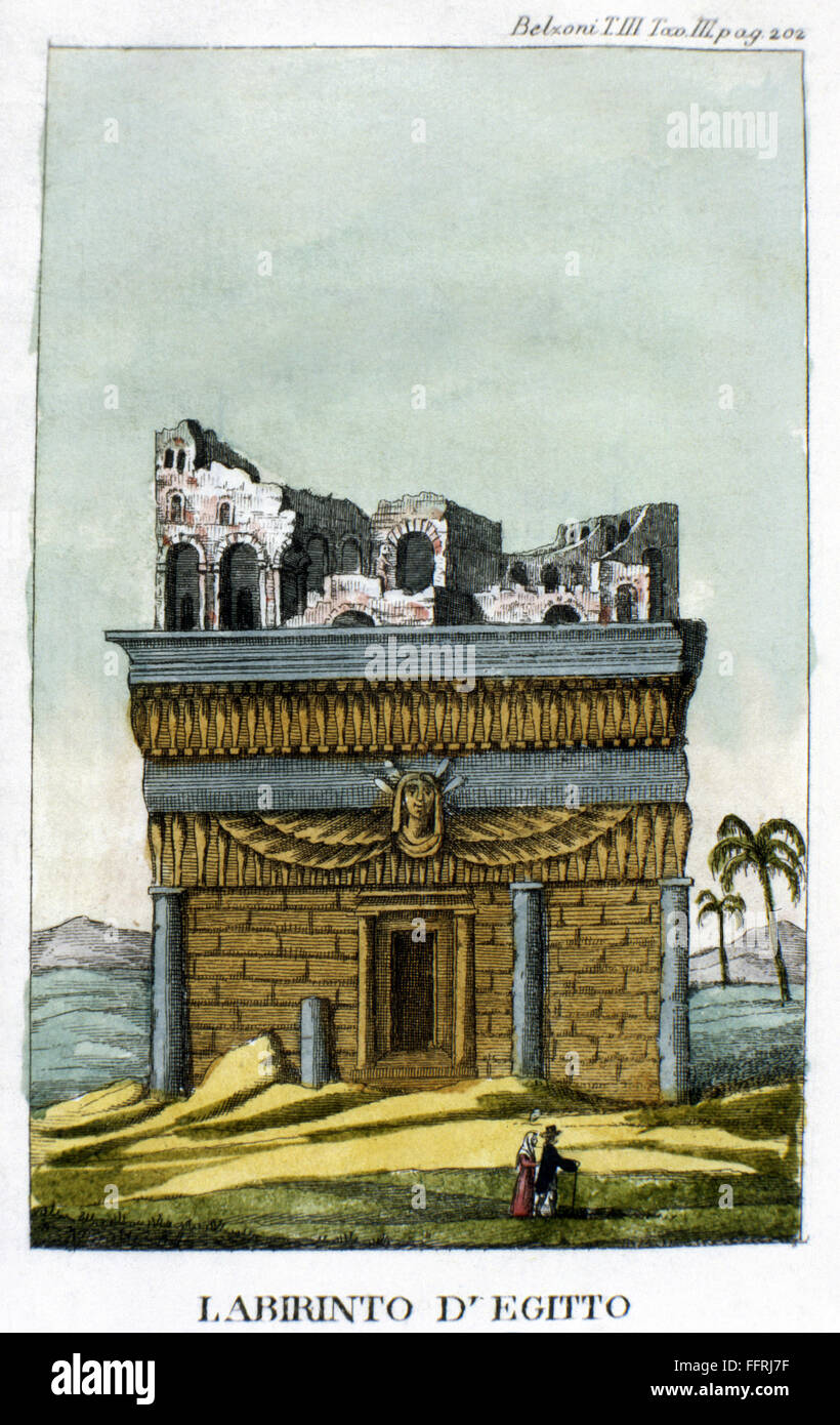 EGYPT: LABYRINTH. /nThe ancient labyrinth, descibed by Herodotus, near ...