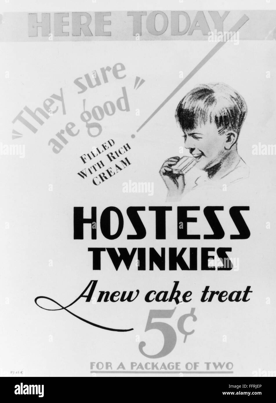 1930s advertisement food Black and White Stock Photos & Images - Alamy