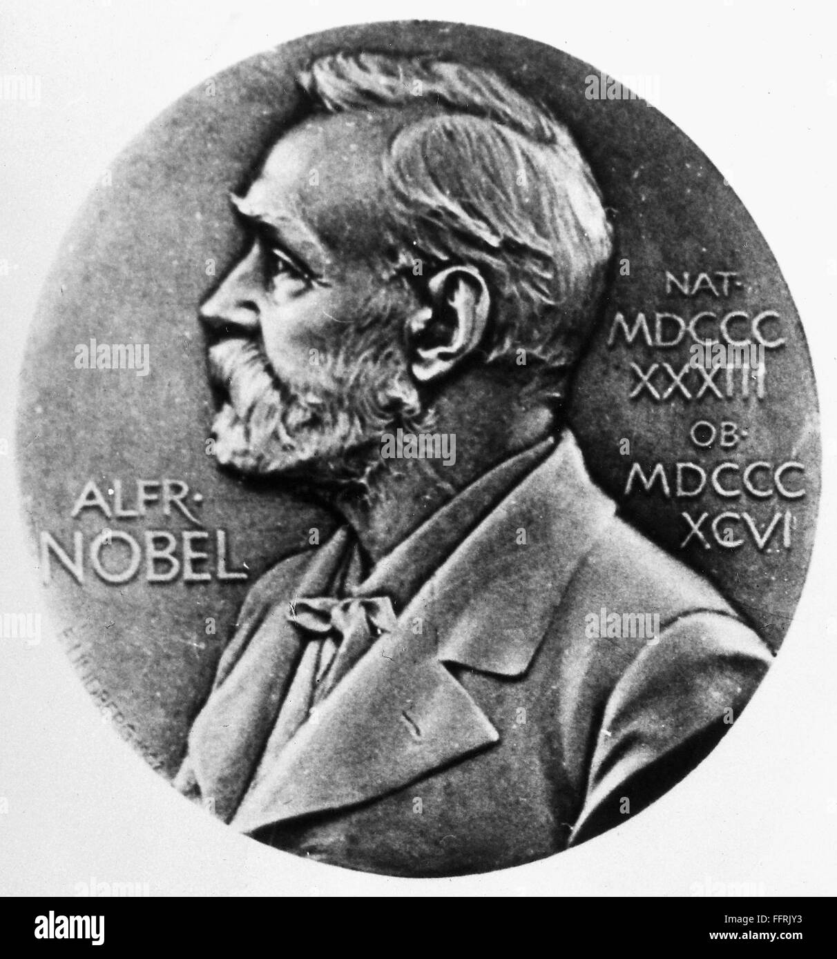 NOBEL PRIZE. /nObverse of the Nobel Prize medal, first awarded in 1901 ...