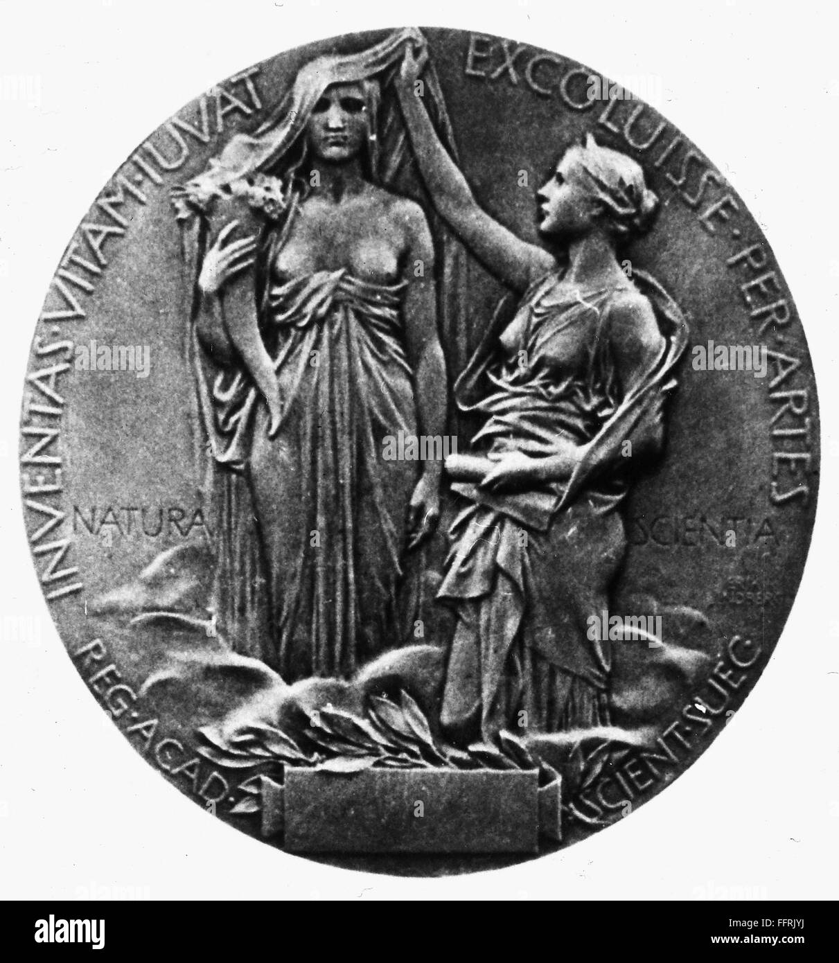 NOBEL PRIZE: PHYSICS. /nReverse of the Nobel Prize medal for Physics ...