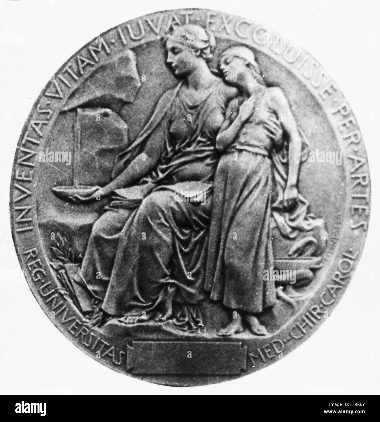 NOBEL PRIZE: MEDICINE. /nReverse of the Nobel Prize medal for ...