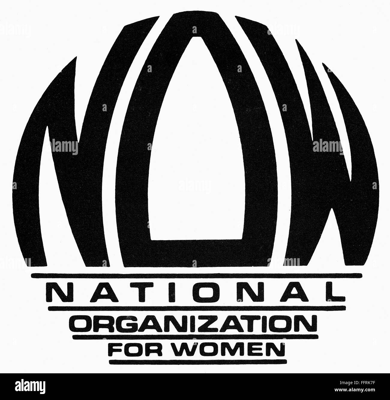 WOMEN'S RIGHTS: NOW LOGO. /nOfficial logo of the National Organization ...