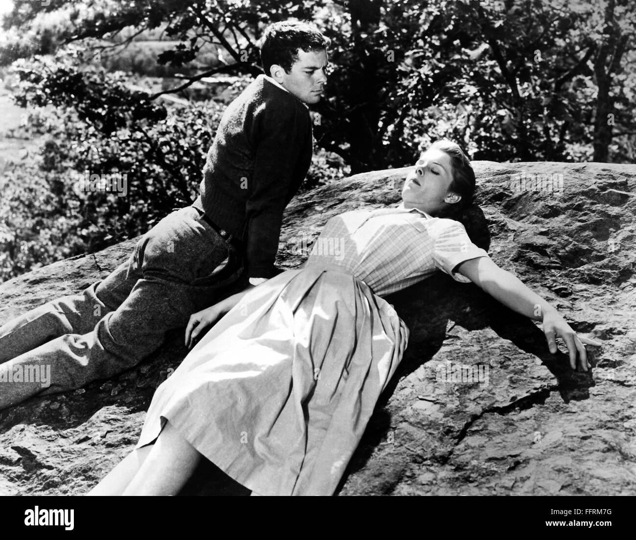 PEYTON PLACE, 1957. /nRuss Tamblyn and Diane Varsi in a scene from ...