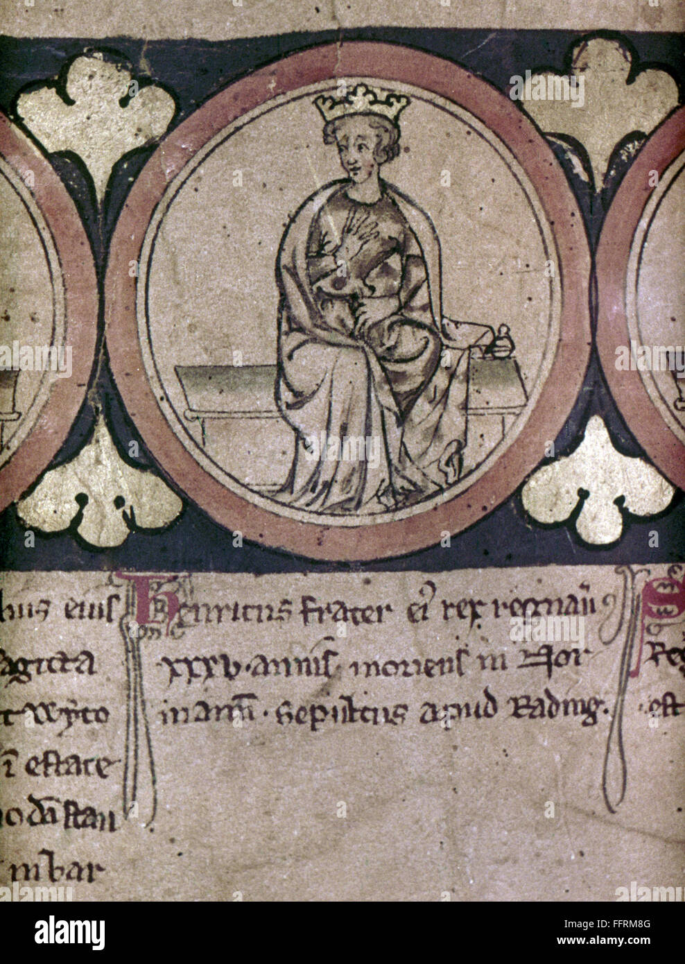 HENRY I (1068-1135). /nKing of England, 1100-1135. English manuscript ...