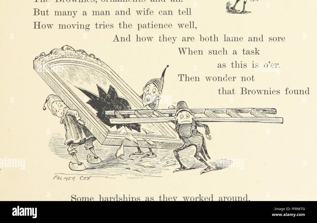 A vintage children's book titled 'The Brownies at Home', featuring ...