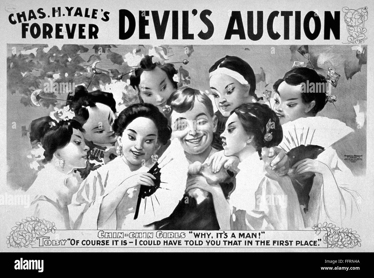 DEVIL'S AUCTION, c1899./nAn American poster advertising the play 'Devil ...
