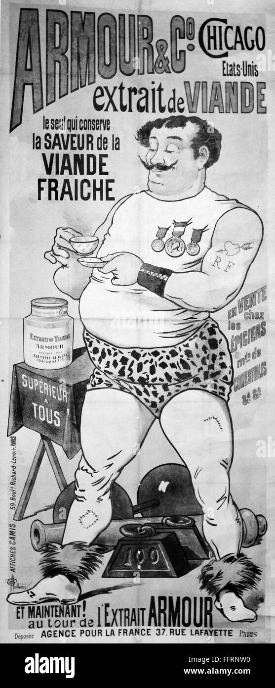 ARMOUR MEAT EXTRACT. /nFrench lithograph poster by Albert Guillaume ...