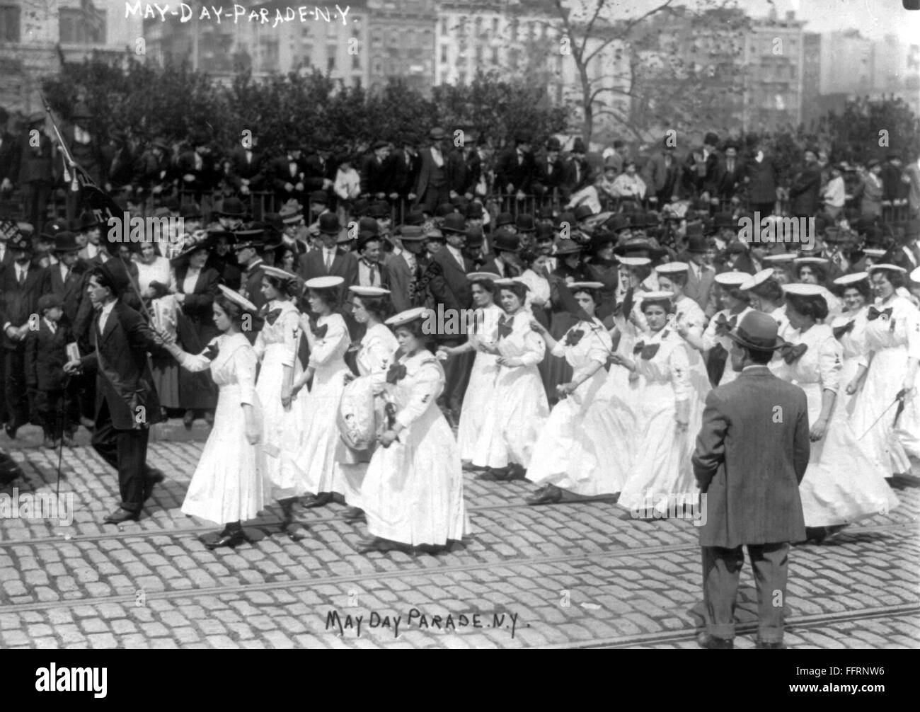 LABOR DAY PARADE, 1910. /nWomen marching in the May Day parade in New ...