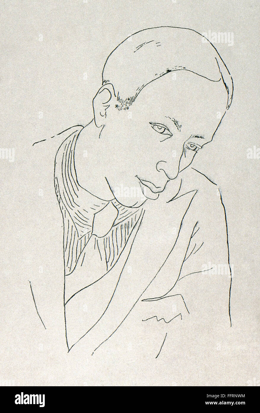 SERGEI PROKOFIEV (1891-1953). /nRussian composer. Drawing, c1920, by ...
