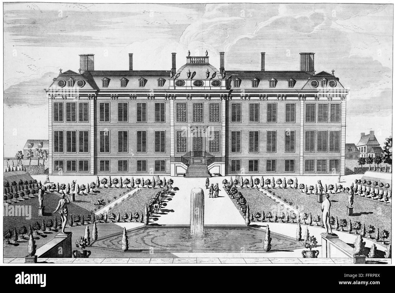 LONDON: MONTAGUE HOUSE. /nThe north front and garden of Montagu (also ...