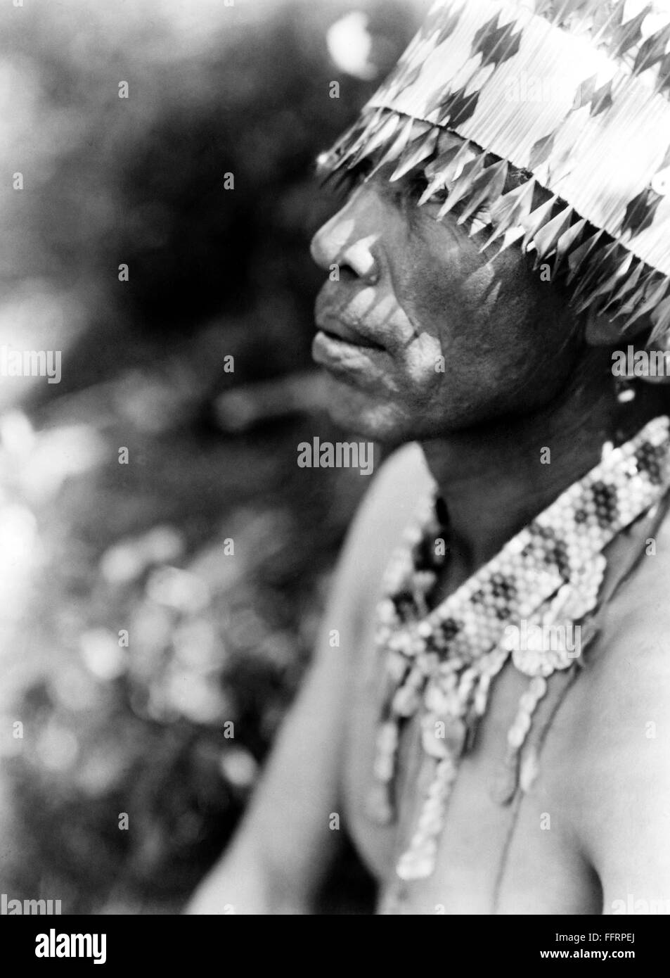 CALIFORNIA: POMO MAN, c1924. /nA Pomo man from the coast of California ...