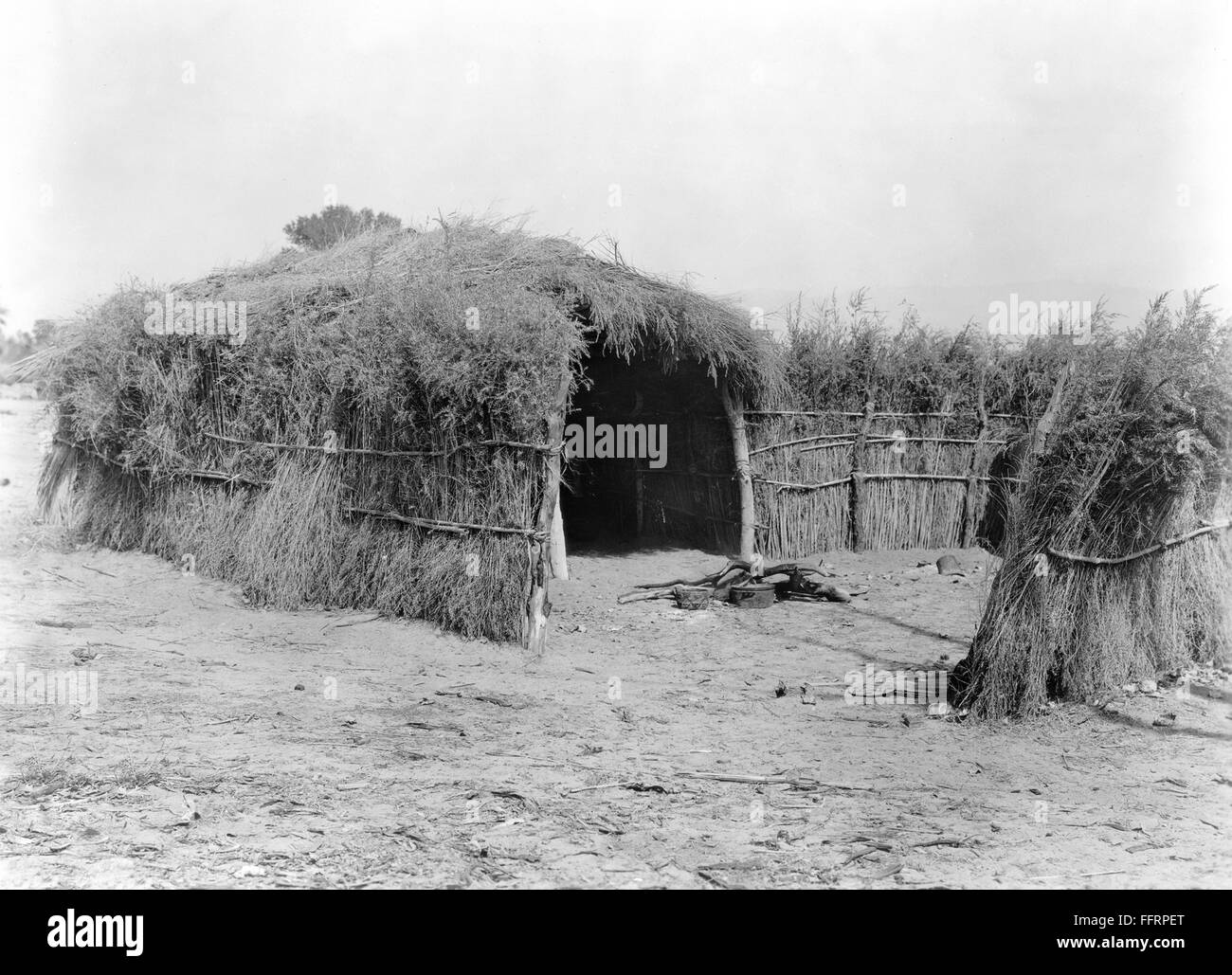 CALIFORNIA: CAHUILLA HOUSE. /nA Cahuilla house in the desert in ...