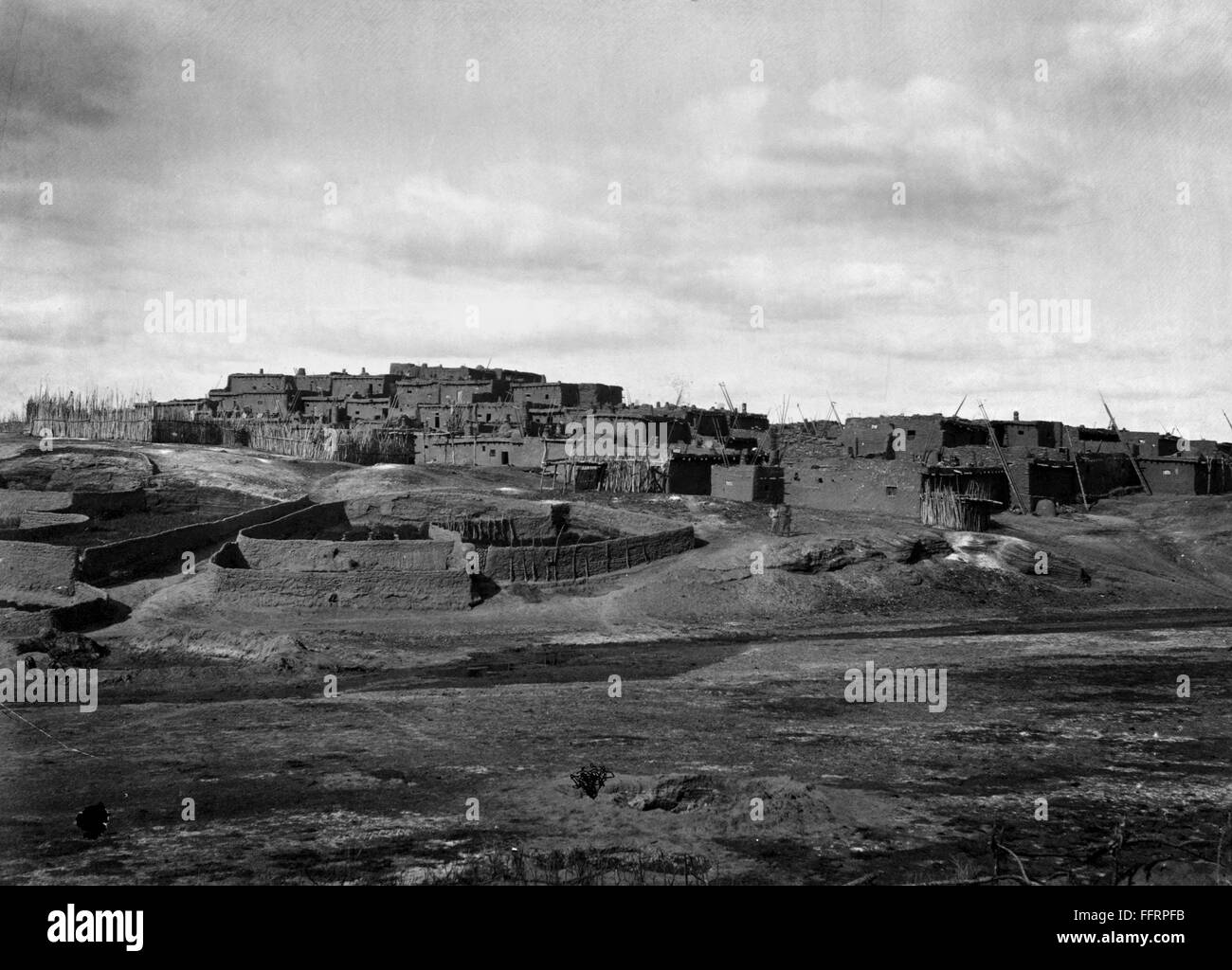 NEW MEXICO: ZUNI PUEBLO. /nA Zuni pueblo village in New Mexico ...