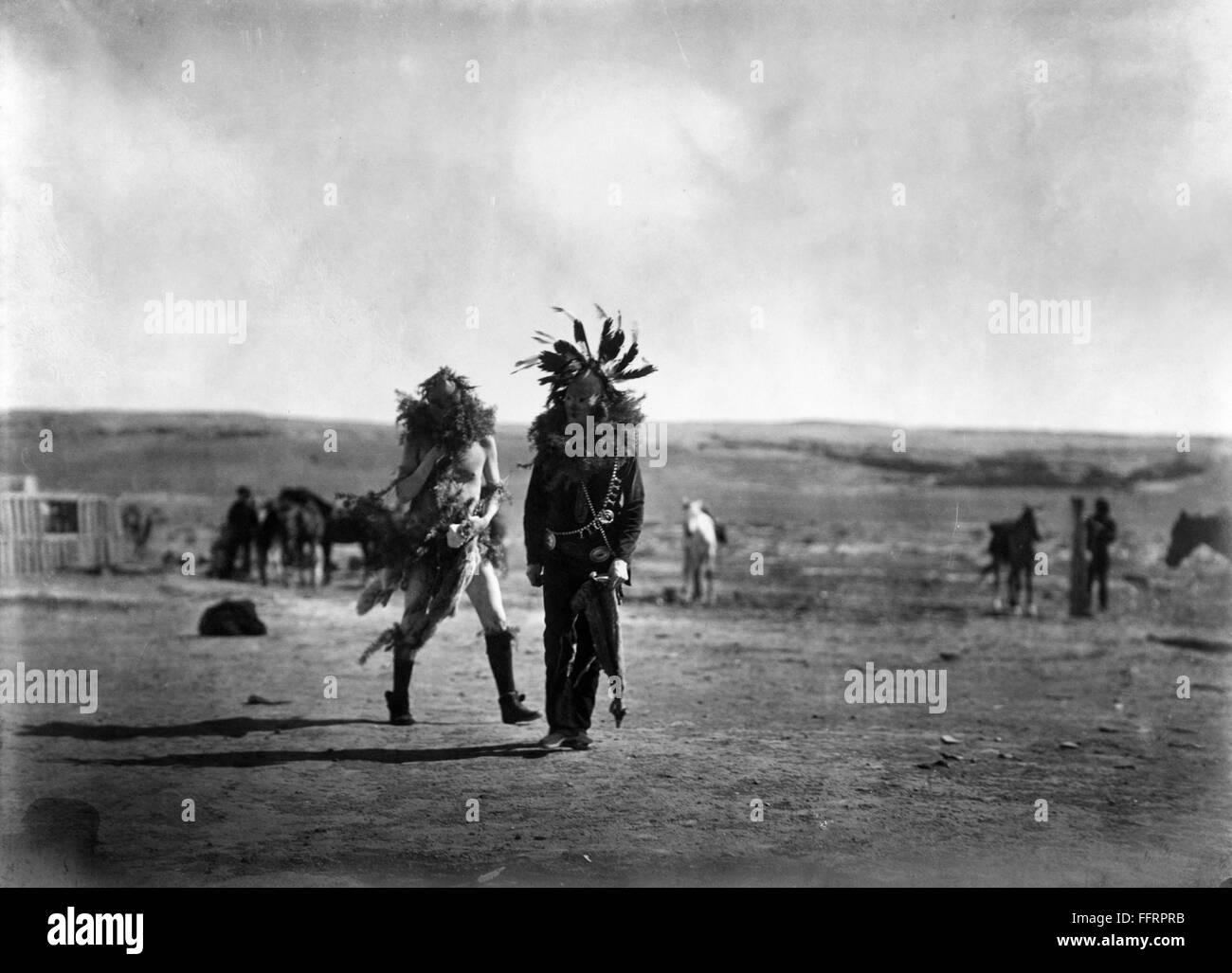 NAVAJO CEREMONY, c1905. /nTwo Navajo men impersonating two gods ...