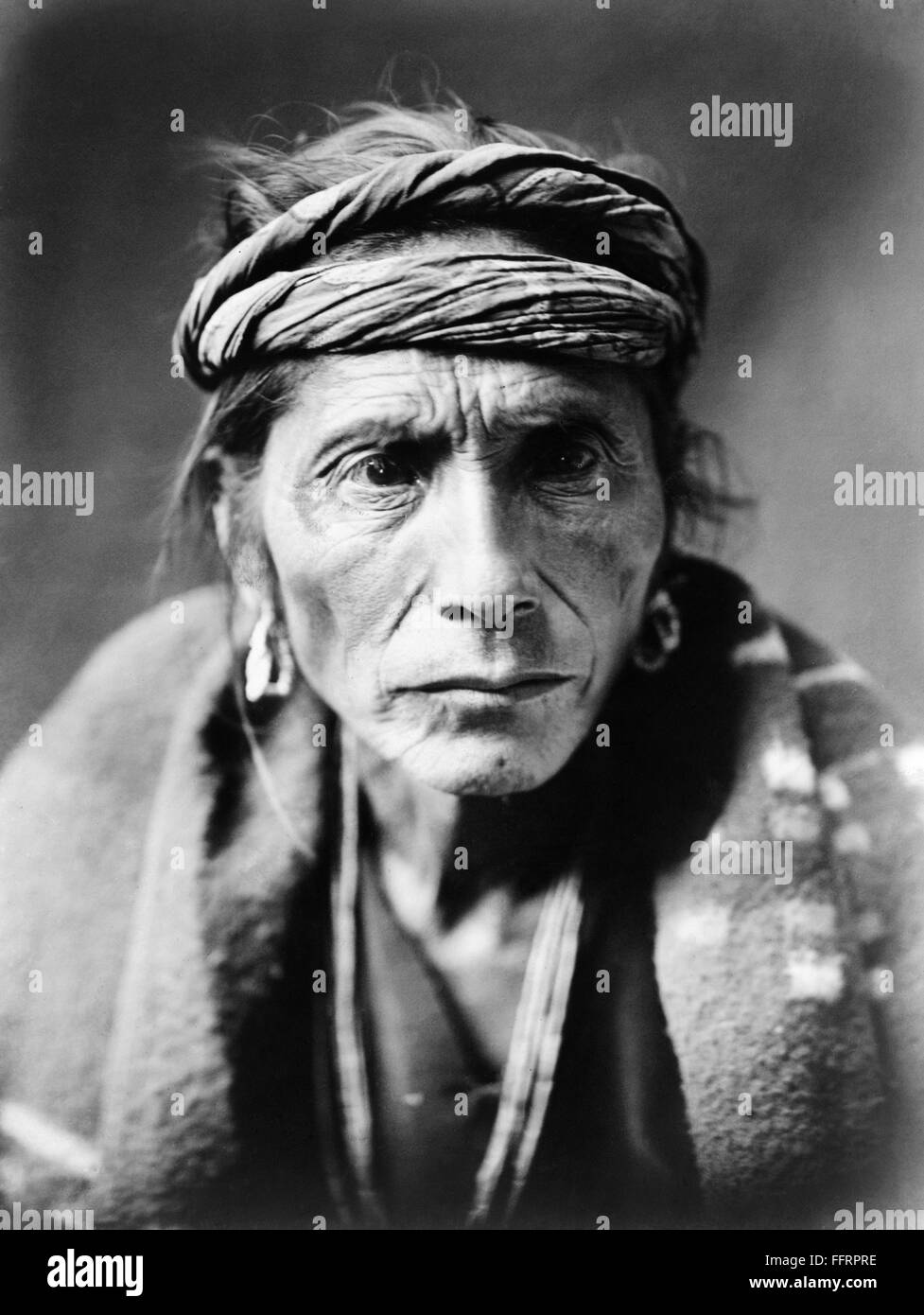 NAVAJO MAN, c1905. /n'The Patient.' Portrait of a Navajo man wearing a ...