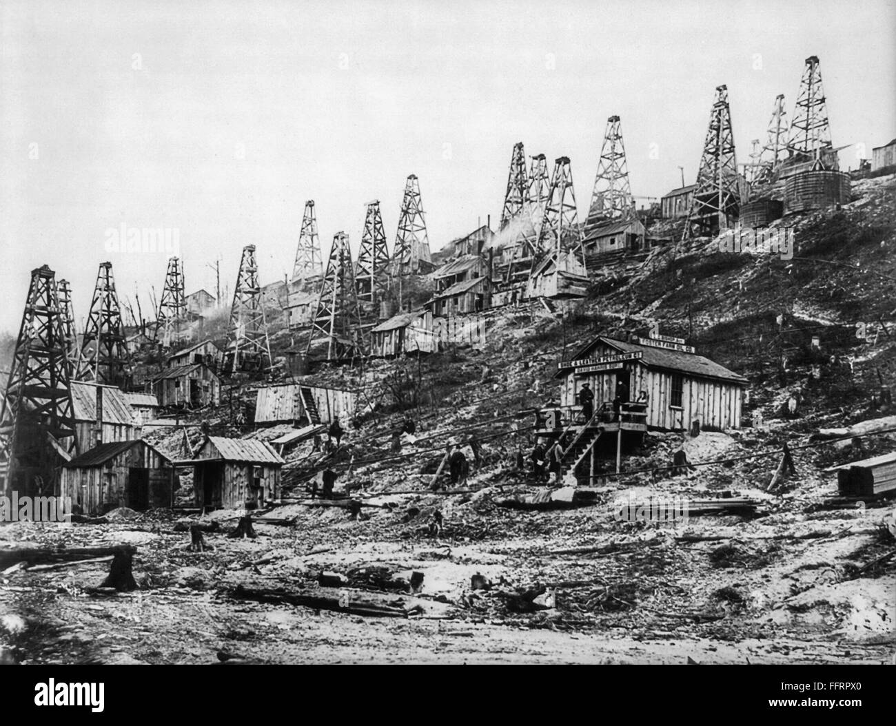 PENNSYLVANIA: OIL INDUSTRY. /nA view of The Shoe and Leather Petroleum ...