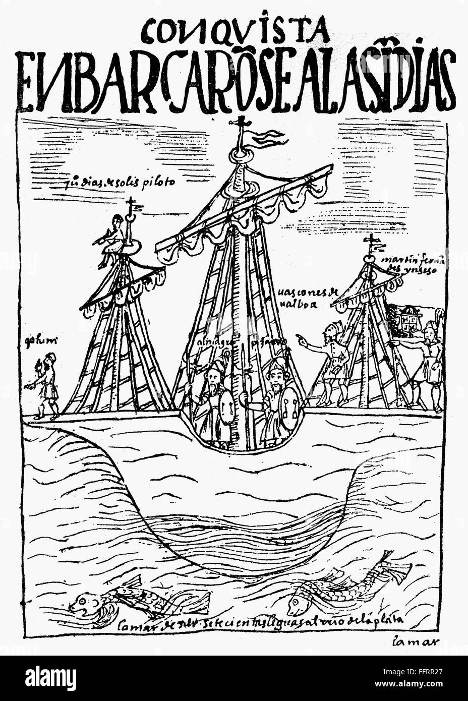 PERU: SPANISH CONQUEST. /nSpanish ships sailing to Peru during the ...