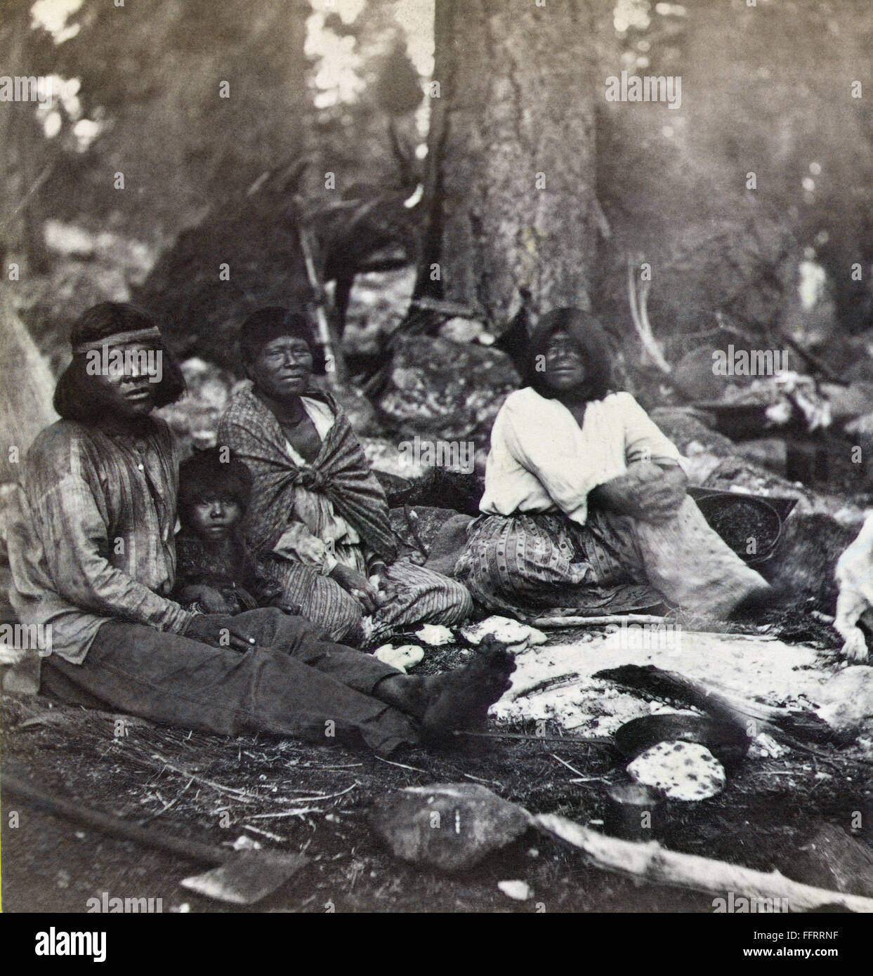 NATIVE AMERICANS, c1870. /nGroup of Native Americans from the Yosemite ...