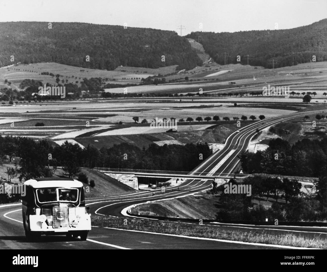 GERMANY: AUTOBAHN, c1937. /nPart of the freeway system built in Germany ...