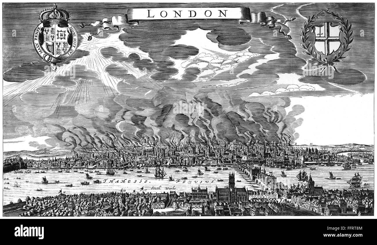 GREAT FIRE OF LONDON, 1666. /nThe fire in September 1666 destroyed ...