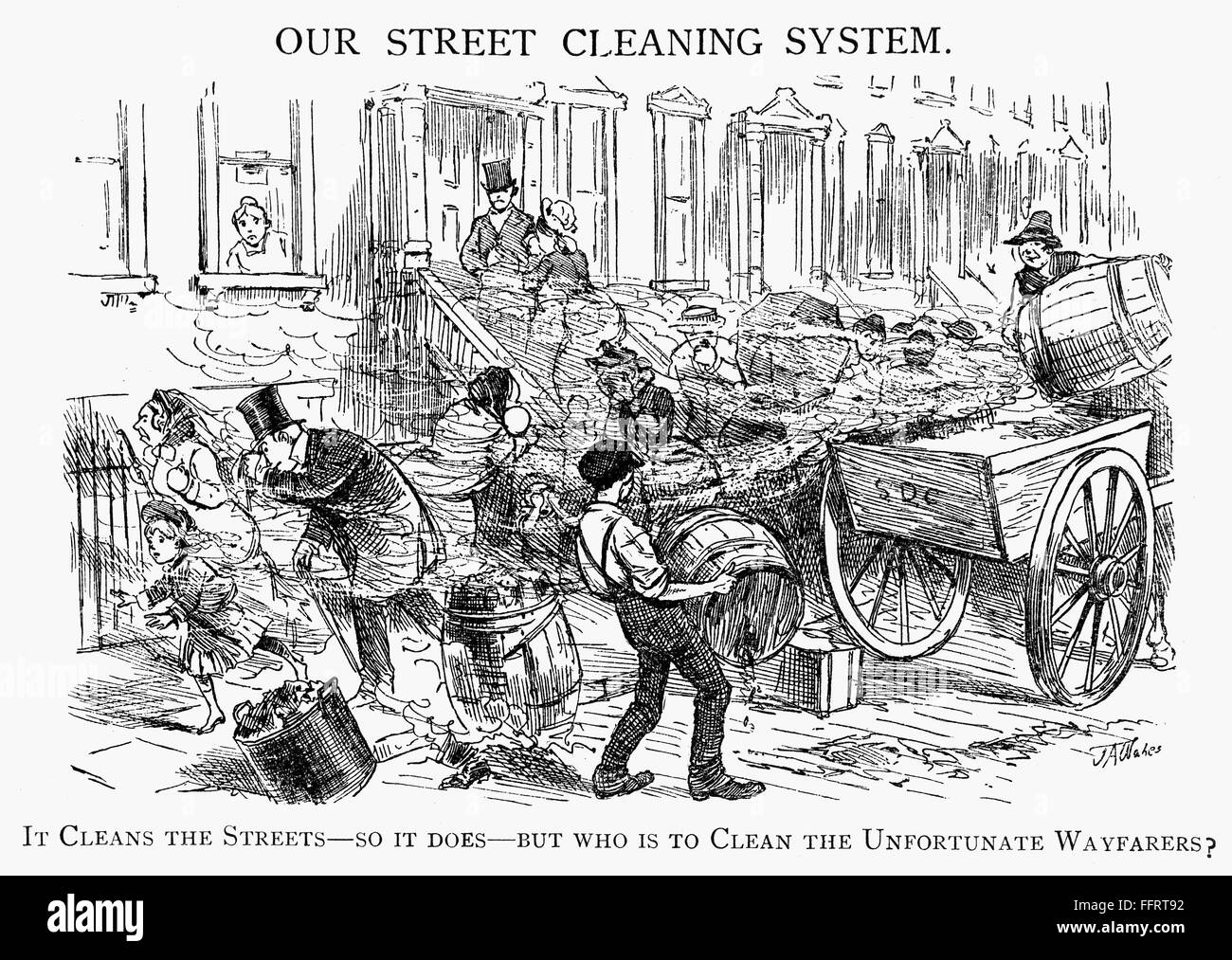 LONDON; STREET CLEANING. /n'It cleans the streets - so it does - but ...
