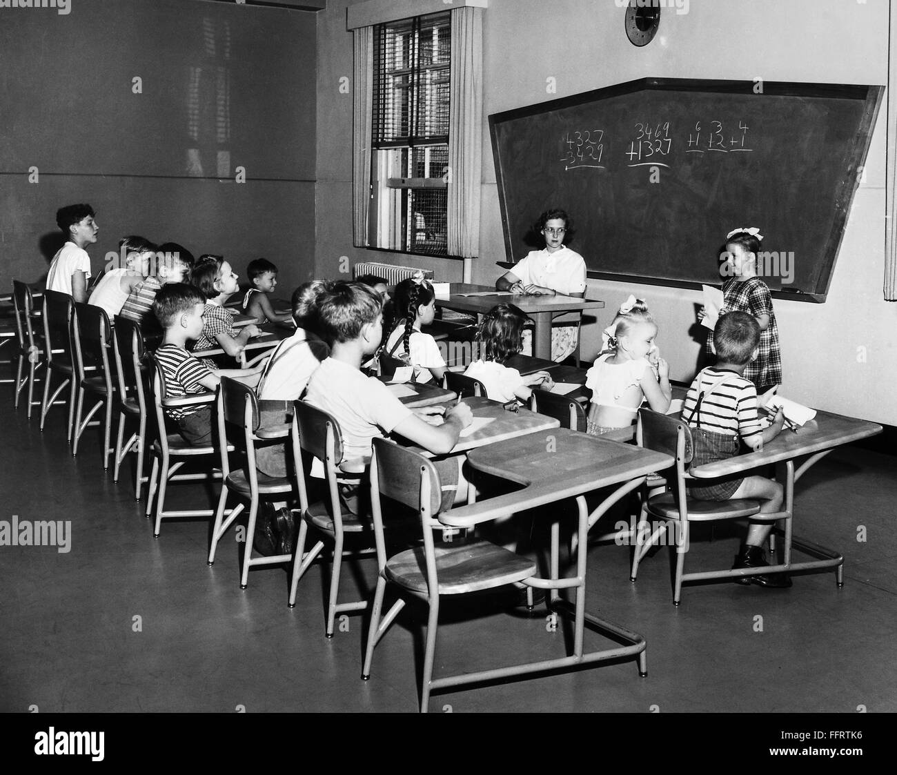 ELLIS ISLAND: SCHOOL, 1951. /nChildren of detained immigrants in a ...