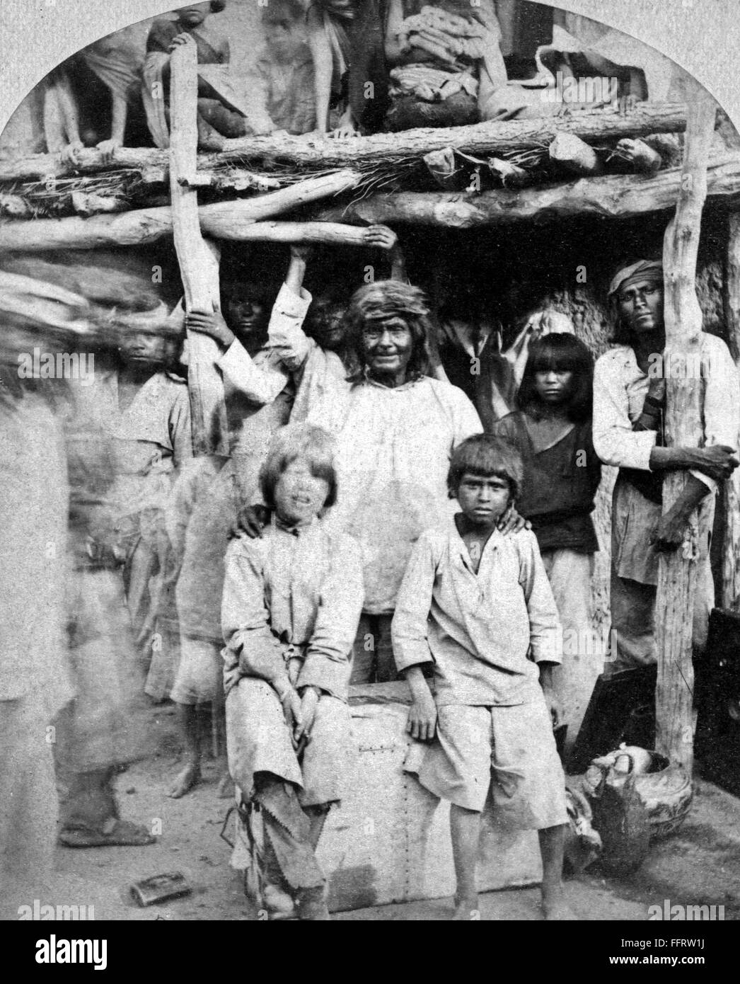 NEW MEXICO: ZUNIS, 1873. /nGroup of Zuni Native Americans, with an ...