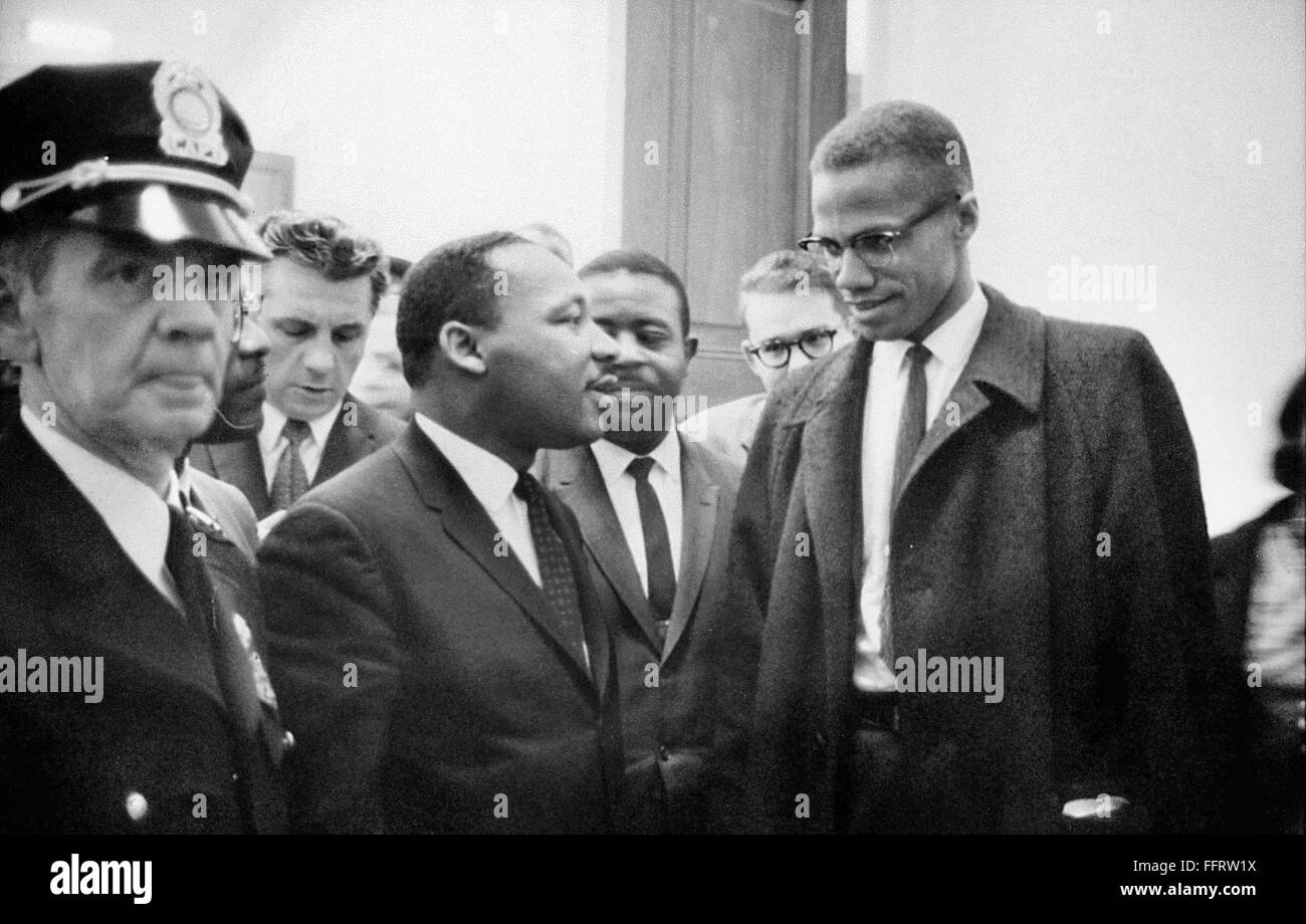 KING AND MALCOLM X, 1964. /nDr. Martin Luther King Jr. (left), American ...